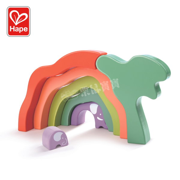德國 Hape 曠野非洲象藝術堆堆積木 – BabyRent